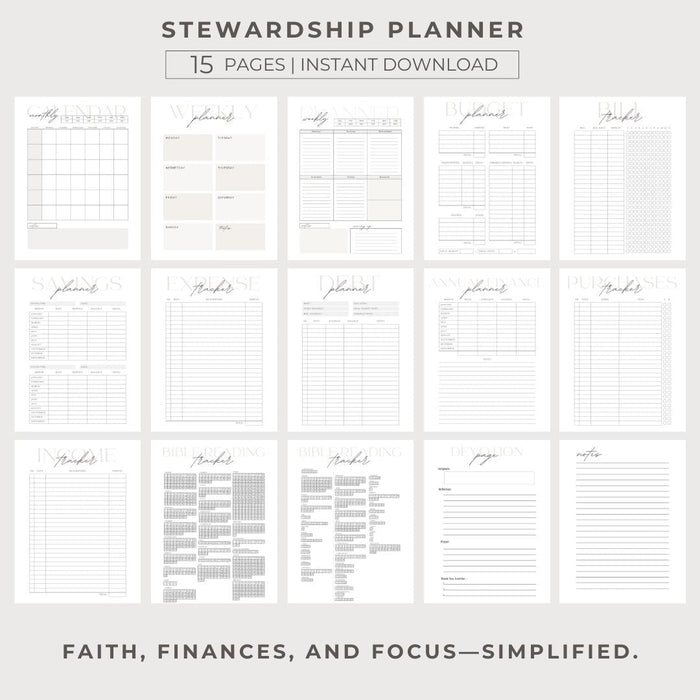 The Ultimate Stewardship Planner + Bonus Scripture Cards